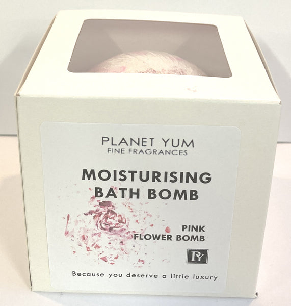 Bath Bombs | PINK FLOWER BOMB Bath Bomb Fizz - PLANET YUM